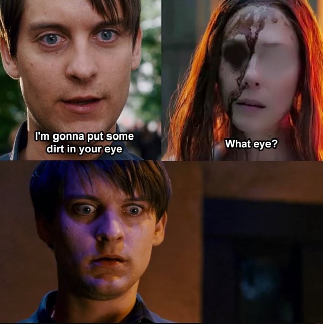 I'm gonna put some dirt in your eye What eye" - iFunny
