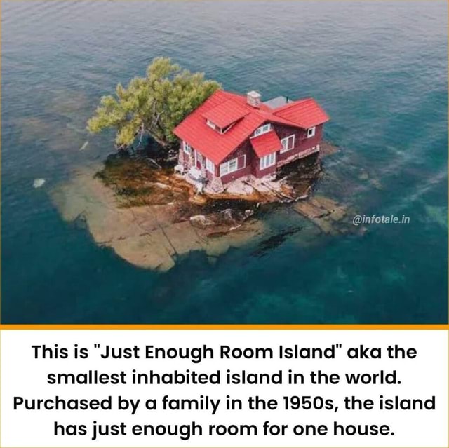 @infotale.in This is "Just Enough Room Island" aka the smallest ...