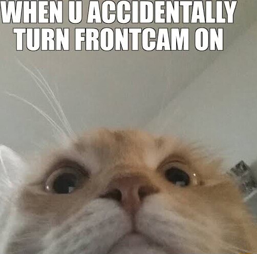 WHEN U ACCIDENTALLY TURN FRONTCAM ON - iFunny
