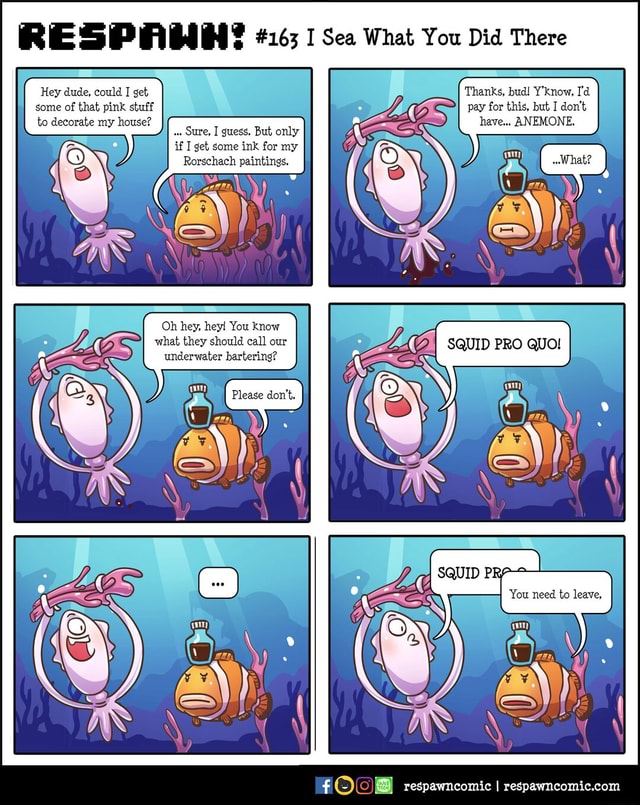 Just a strip of ocean puns for the halibut. If you think of anything ...