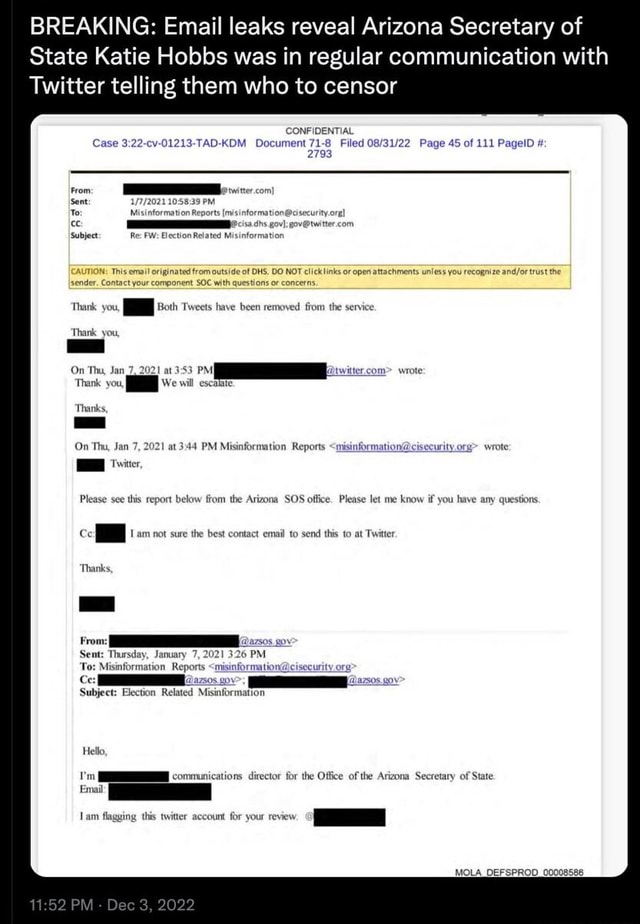 BREAKING: Email leaks reveal Arizona Secretary of State Katie Hobbs was ...
