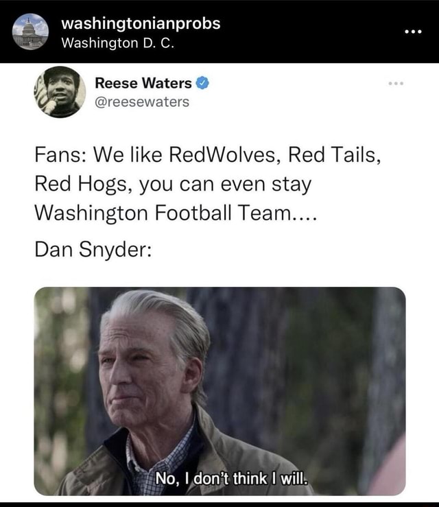 The new name is Washington Commanders. Not that anybody asked ...