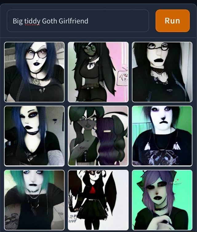 Big tiddy Goth Girlfriend Run - iFunny
