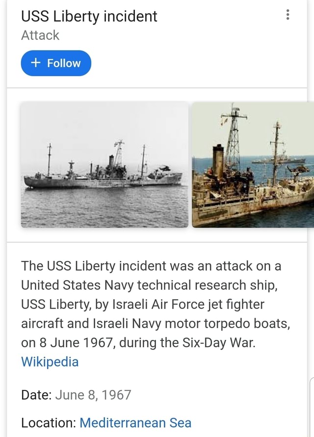USS Liberty incident Attack The USS Liberty incident was an attack on a ...
