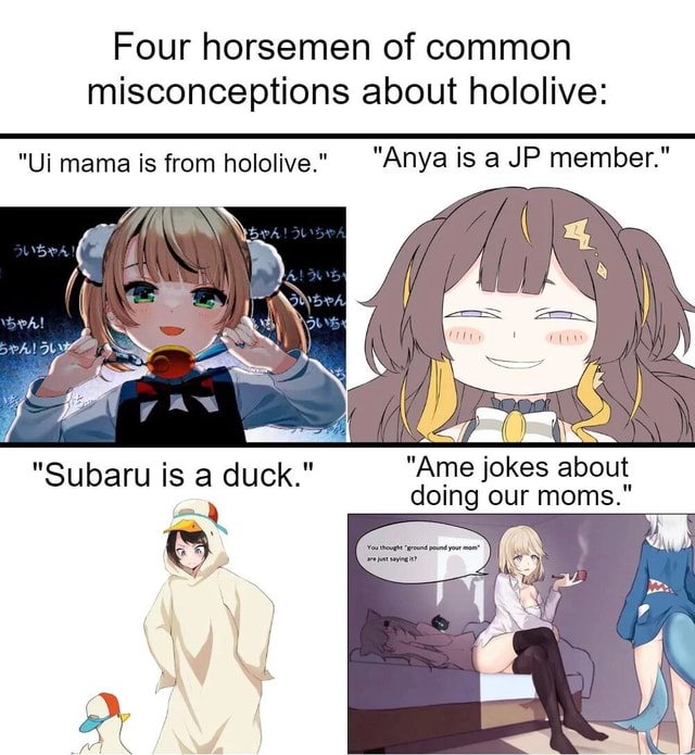 Four horsemen of common misconceptions about hololive: "Anya is a JP ...