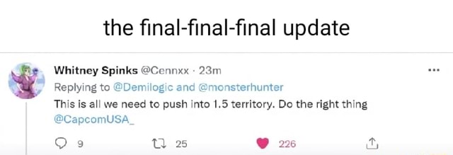 The final-final-final update Whitney Spinks @Cennxx Replying to ...