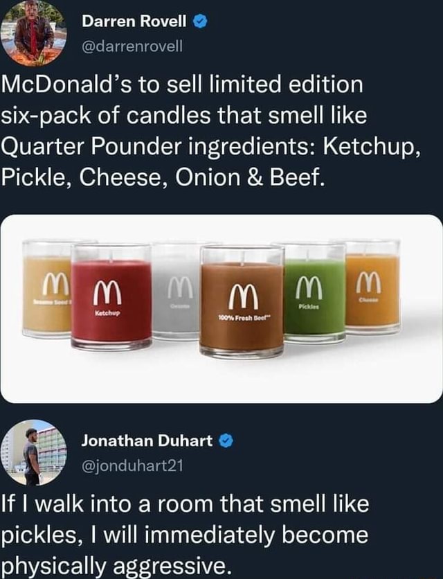 Darren Rovell @ @darrenrovell McDonald's to sell limited edition six ...