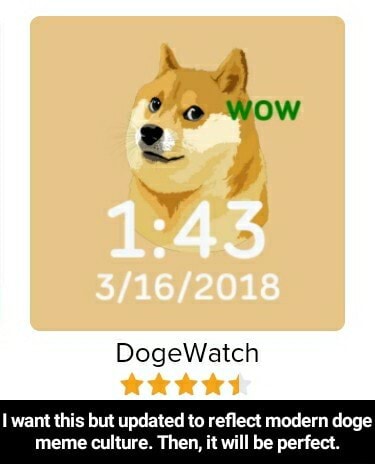 4) WOW DogeWatch want this but updated to reflect modern doge meme ...