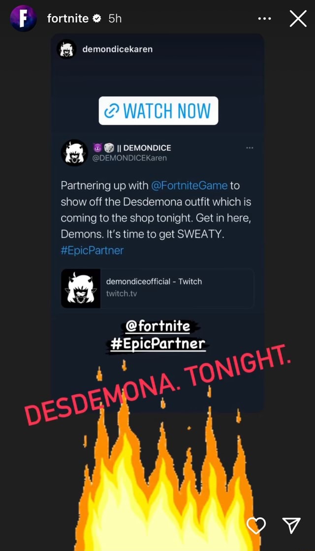 [F fortnite @ demondicekaren WATCH NOW II DEMONDICE Partnering up with ...