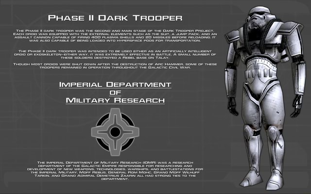 PHASE II DARK TROOPER THE PHASE Il DARK TROOPER WAS THE SECOND AND MAIN ...