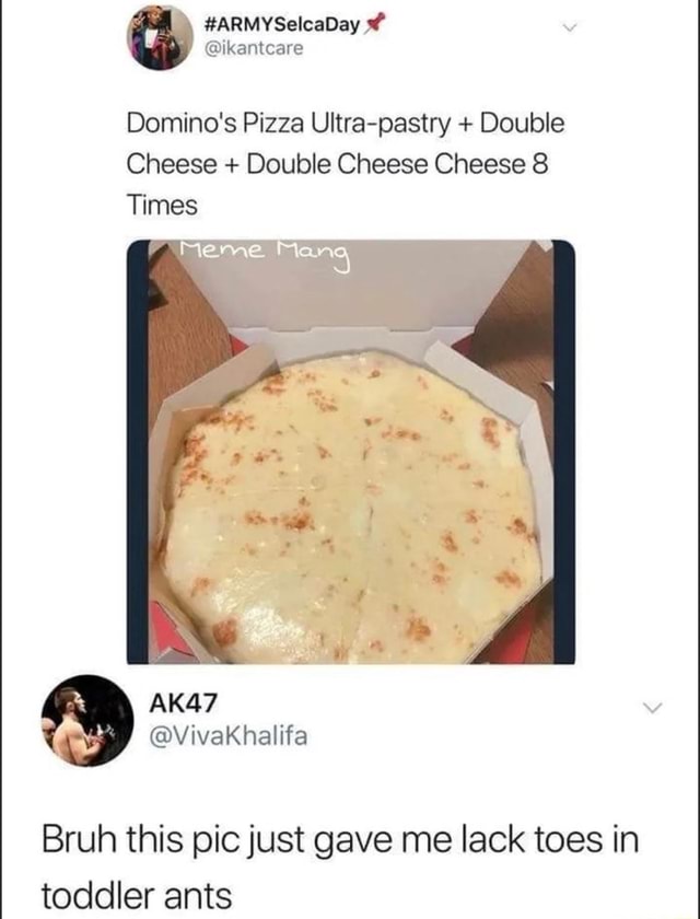 SeleaDay Domino's Pizza Ultra-pastry + Double Cheese + Double Cheese ...