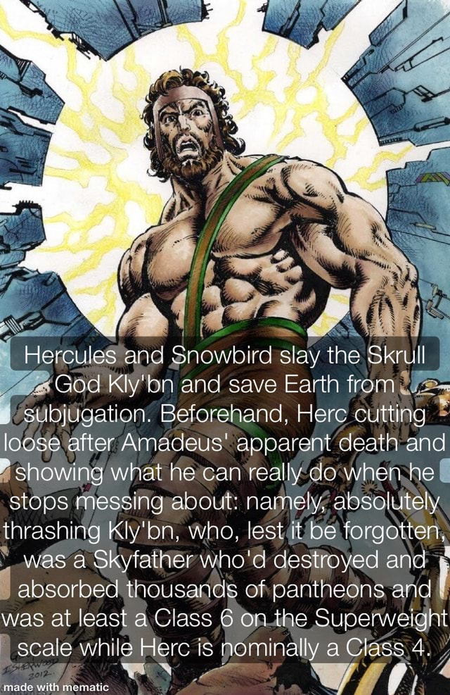 Hercules and Snowbird slay the Skrull God bn and save Earth from ...