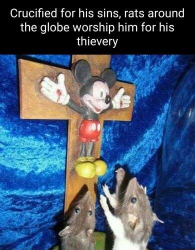 Crucified for his sins, rats around the globe worship him for his ...