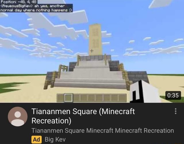 Tiananmen Square (Minecraft Recreation) Tiananmen Square Minecraft ...