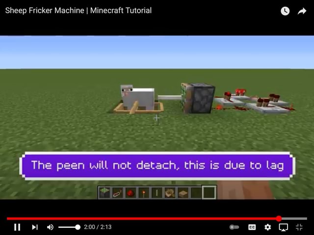 Poor 🐑 - Sheep Fricker Machine I Minecraft Tutorial The peen will not ...