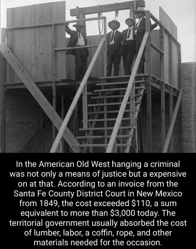 In the American Old West hanging a criminal was not only a means of ...