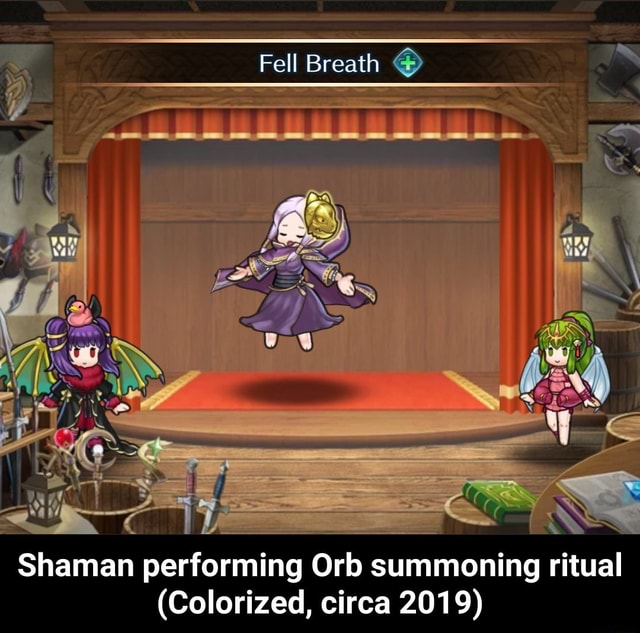 Fell Breath © Shaman performing Orb summoning ritual (Colorized, circa ...