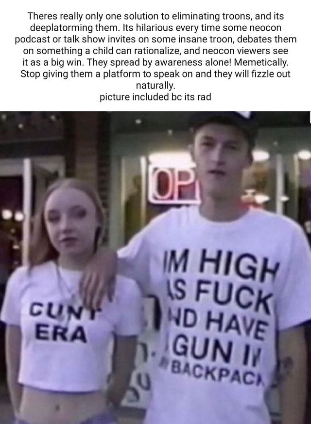 Theres really only one solution to eliminating troons, and its ...