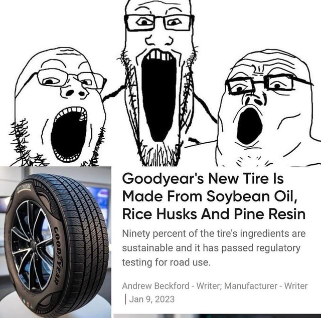 Iit e Goodyear's New Tire Is Made From Soybean Oil, Rice Husks And Pine ...