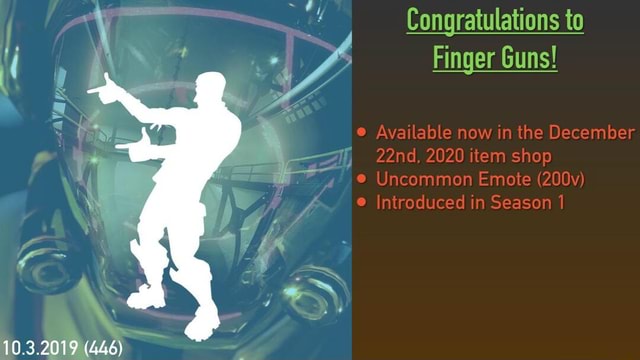 Congratulations to Finger Guns! Available now in the December 22nd ...