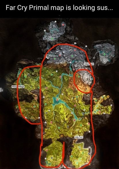Far Cry Primal map is looking sus... - iFunny