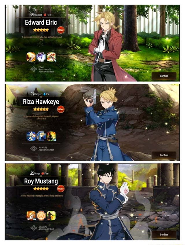 Edward Elric Riza Hawkeye Roy Mustang - iFunny