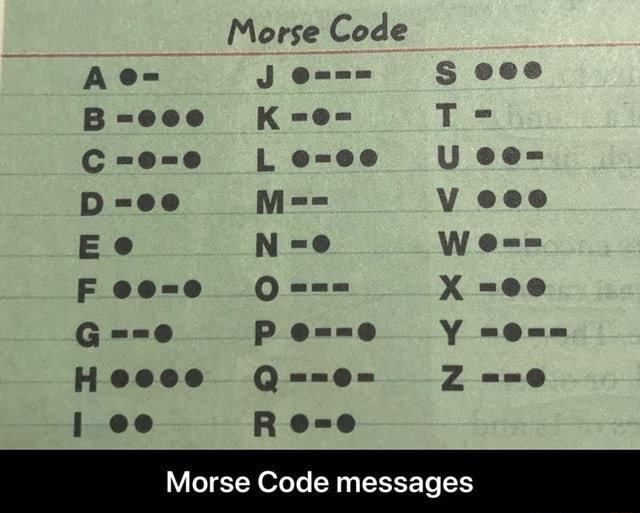 Morse Code messages - Morse Code messages - iFunny