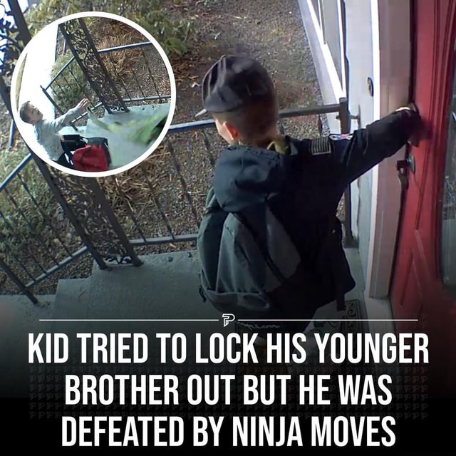 The little bro was prepared 🥷😭 (Viralhog) - #ninja #brother #siblings # ...
