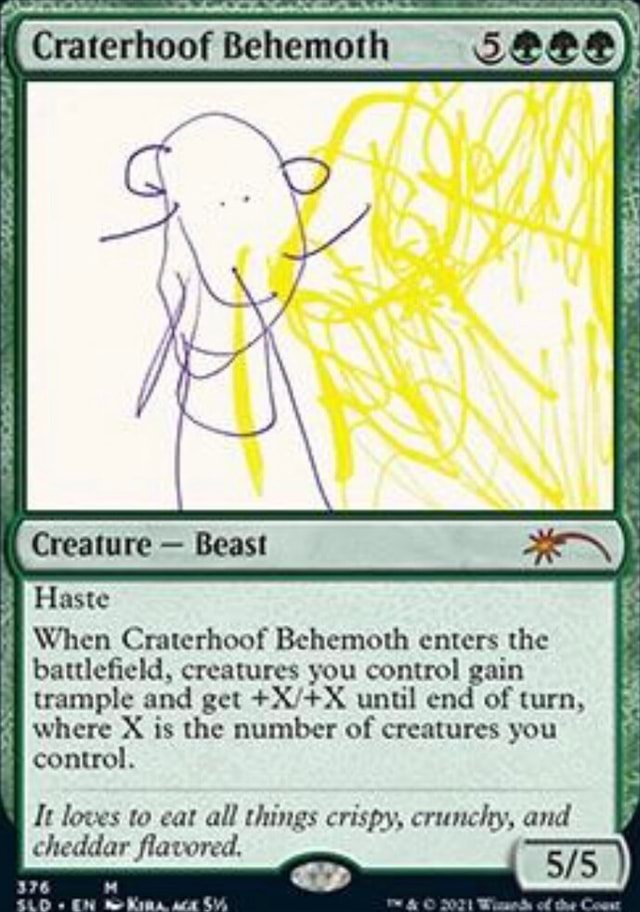 Craterhoof Behemoth Creature - Beast Haste When Craterhoof Behemoth ...