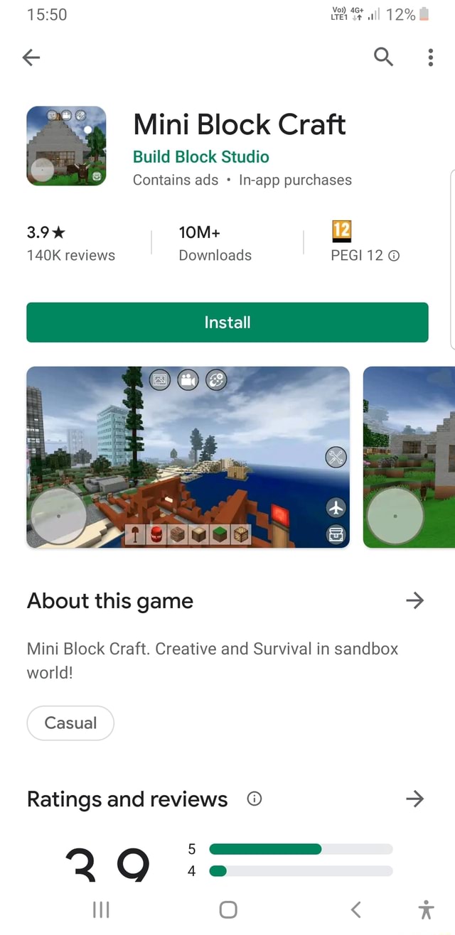 Mini Block Craft Build Block Studio Contains ads - In-app purchases ...