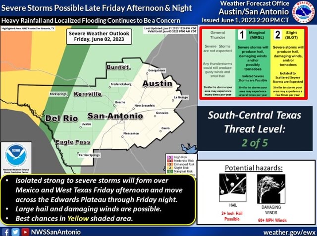 Weather Forecast Of Severe Storms Possible Late Friday Afternoon ...