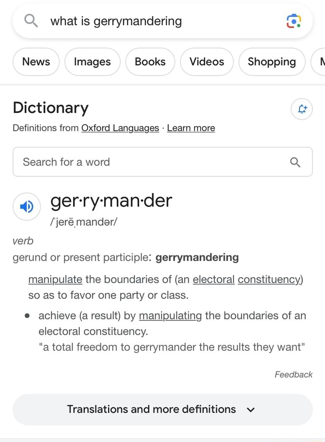 What is gerrymandering News Images Books Videos Shopping Dictionary ...
