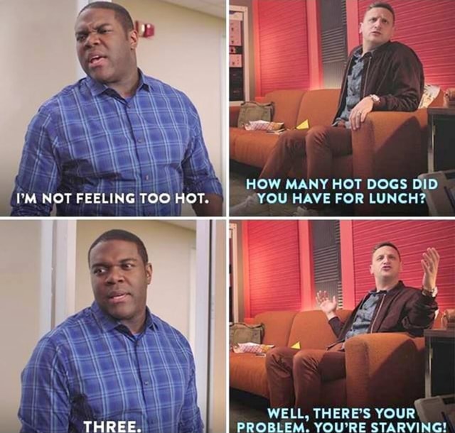 If I NOT FEELING TOO HOT. HOW MANY HOT DOGS DID YOU HAVE FOR LUNCH ...