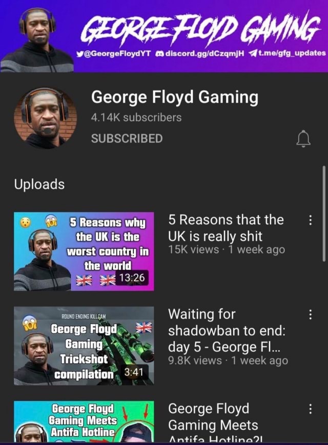 TLmelgig_updates George Floyd Gaming 4.14K subscribers SUBSCRIBED ...