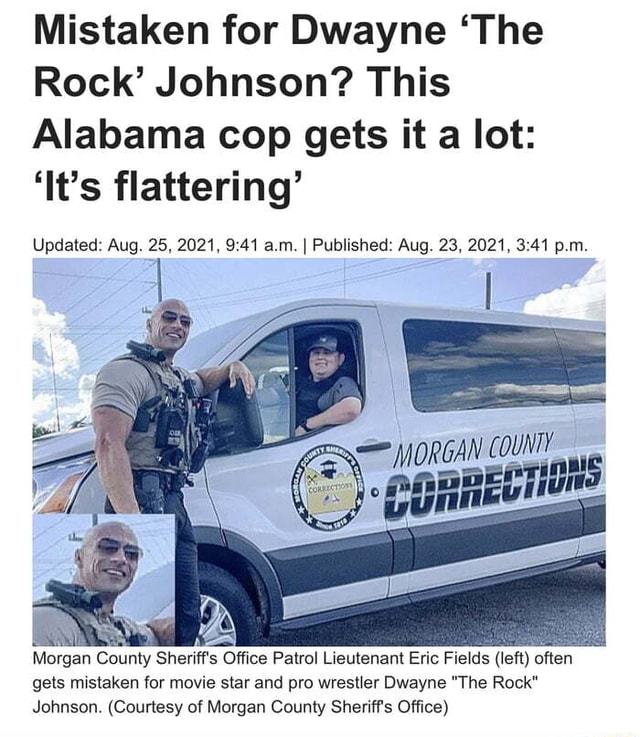 Mistaken for Dwayne 'The Rock' Johnson? This Alabama cop gets it a lot ...