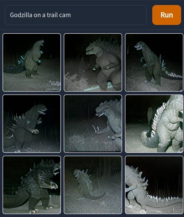 Godzilla on a trail cam Run - iFunny