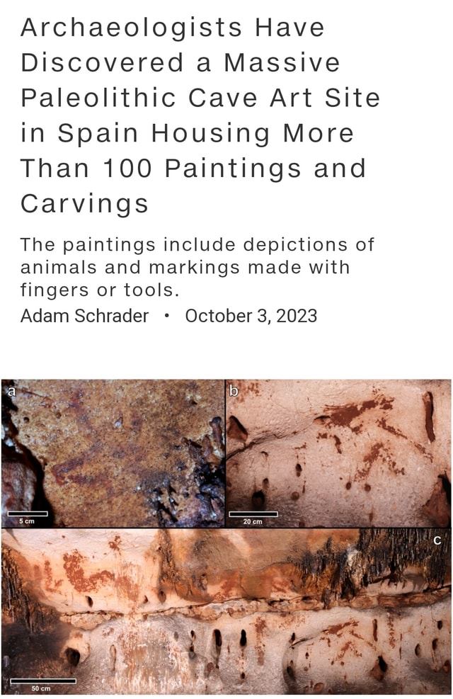 Archaeologists Have Discovered a Massive Paleolithic Cave Art Site in ...