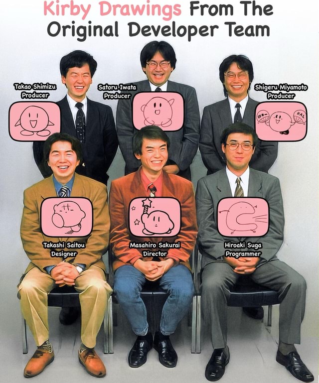 Kirby Drawings From The Original Developer Team Takao, Shimizu Satoru ...
