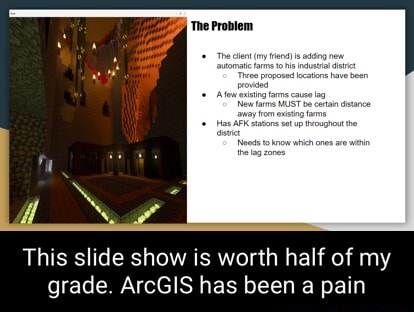 This slide show is worth half of my grade. ArcGIS has been a pain - iFunny
