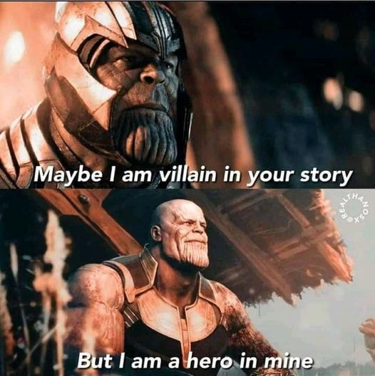 Maybe am villain in your story - iFunny