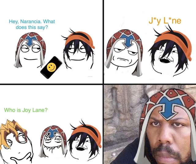 Hey, Narancia. What does this say? - iFunny