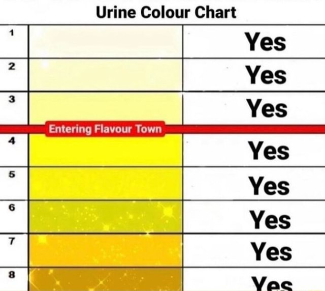 Urine Colour Chart Entering Flavour Town - iFunny