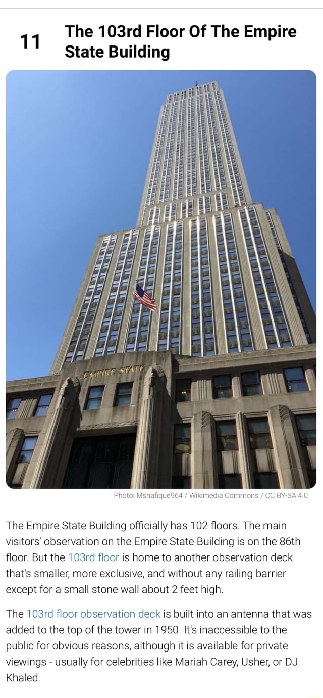 11 The 103rd Floor Of The Empire State Building Photo: Mshafique964 The ...