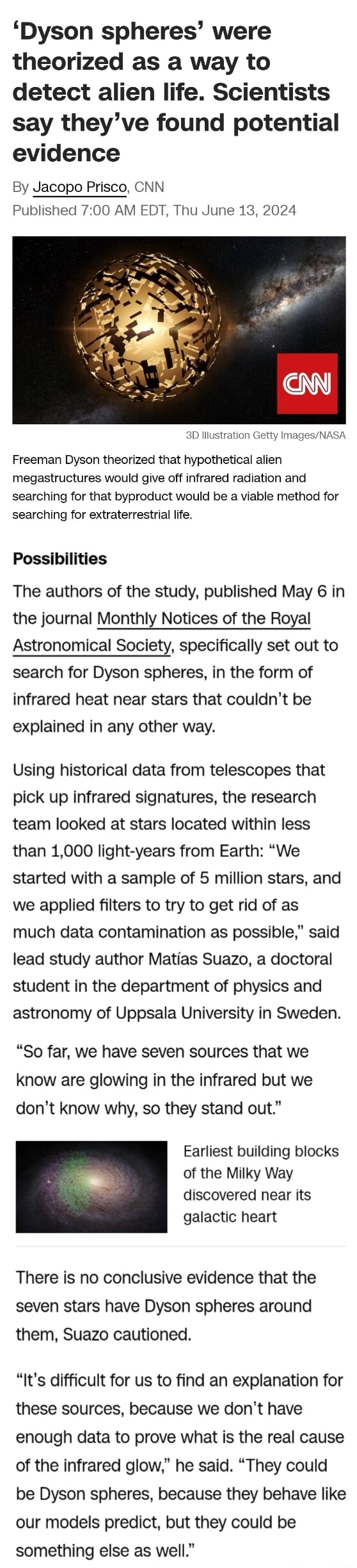 'Dyson spheres' were theorized as a way to detect alien life ...
