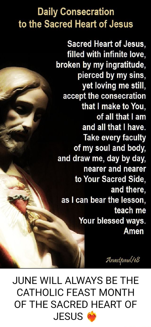 Daily Consecration to the Sacred Heart of Jesus Sacred Heart of Jesus ...