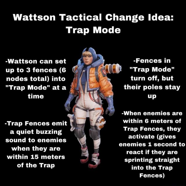 Wattson Tactical Change Idea: Trap Mode -Wattson can set -Fences in up ...