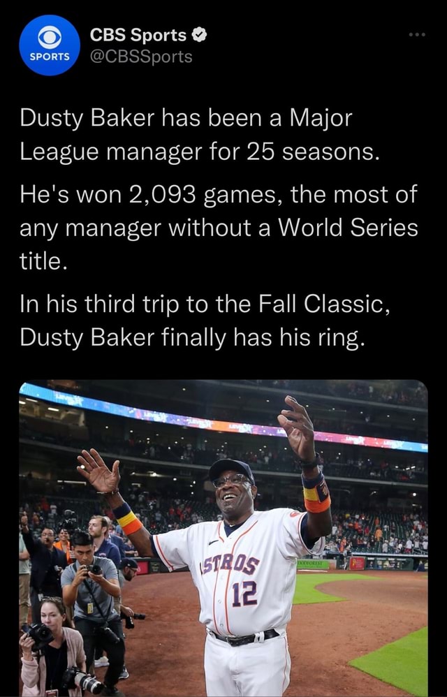 CBS Sports @ sports' @CBSSports Dusty Baker has been a Major League ...