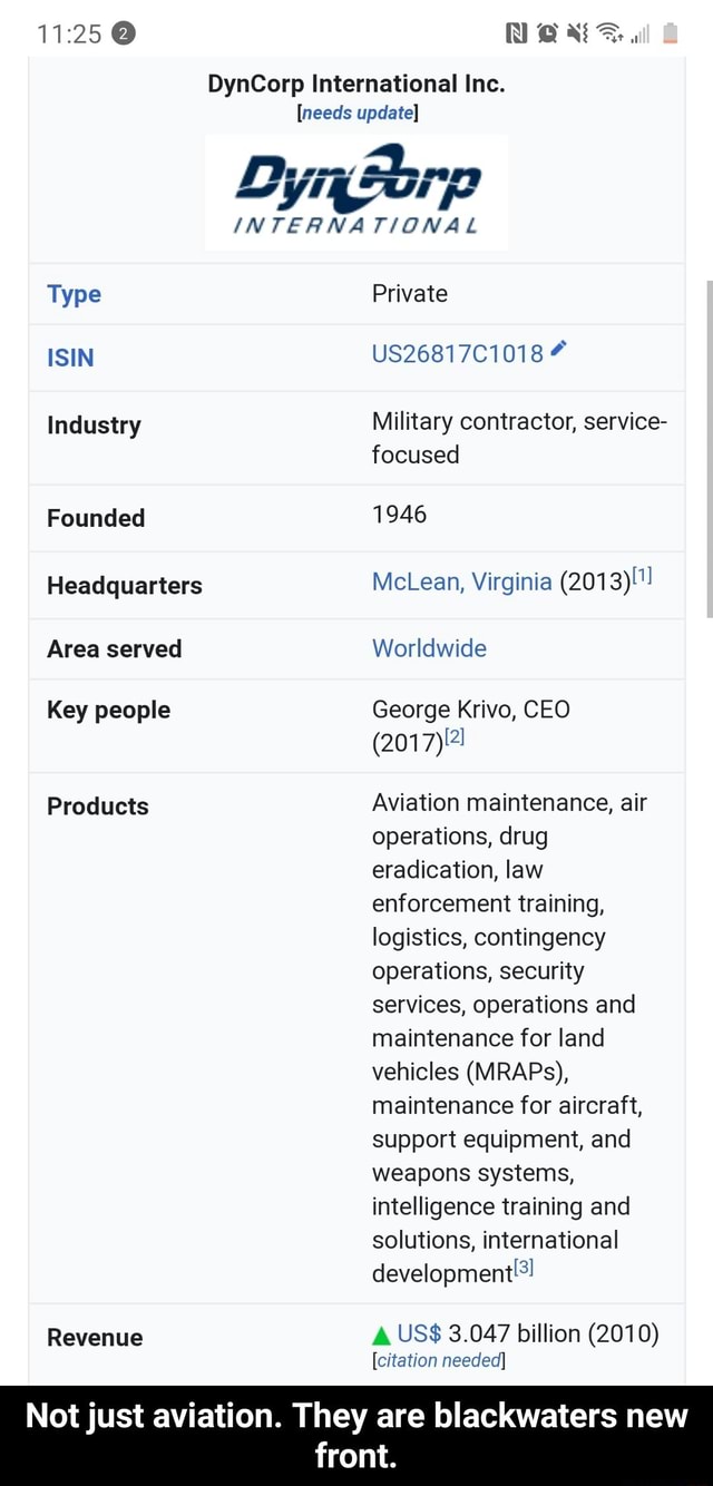 DynCorp International Inc. [needs update] Dyn?orp INTERNATIONAL Type ...
