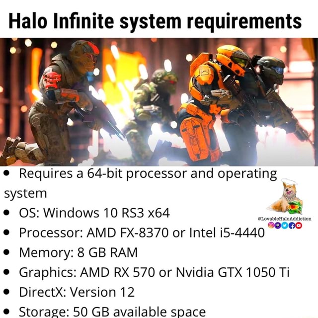Halo Infinite system requirements Requires a 64-bit processor and ...