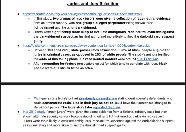 Juries and Jury Selection e https://researchrepository.wvu.edu/cgi ...